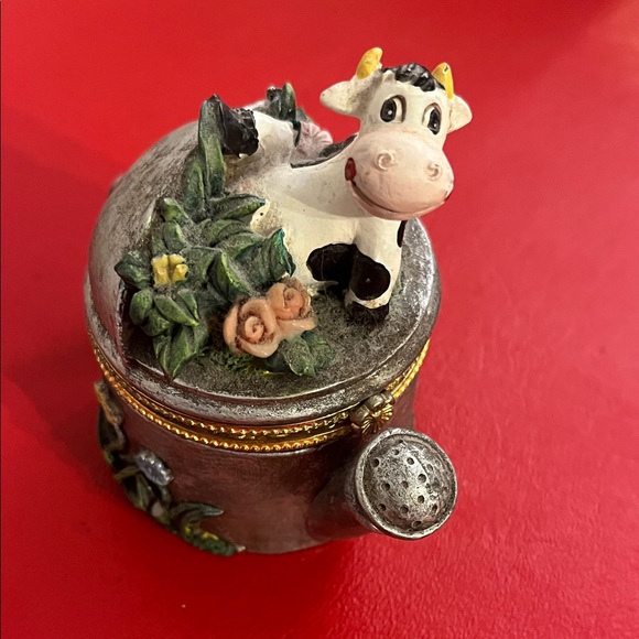 Art | Vintage Cow Holstein Milchkuh Handbemalte Trinket Box 3h 4w ...
